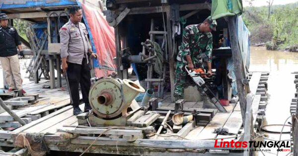 30 Rakit Dompeng PETI di Bungo Dihancurkan dan Ditenggelamkan Aparat ...